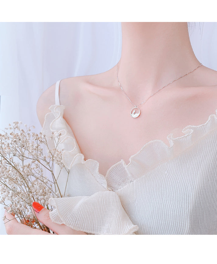 A Meaningful Korean Style Couple Necklace with Collarbone Chain ...