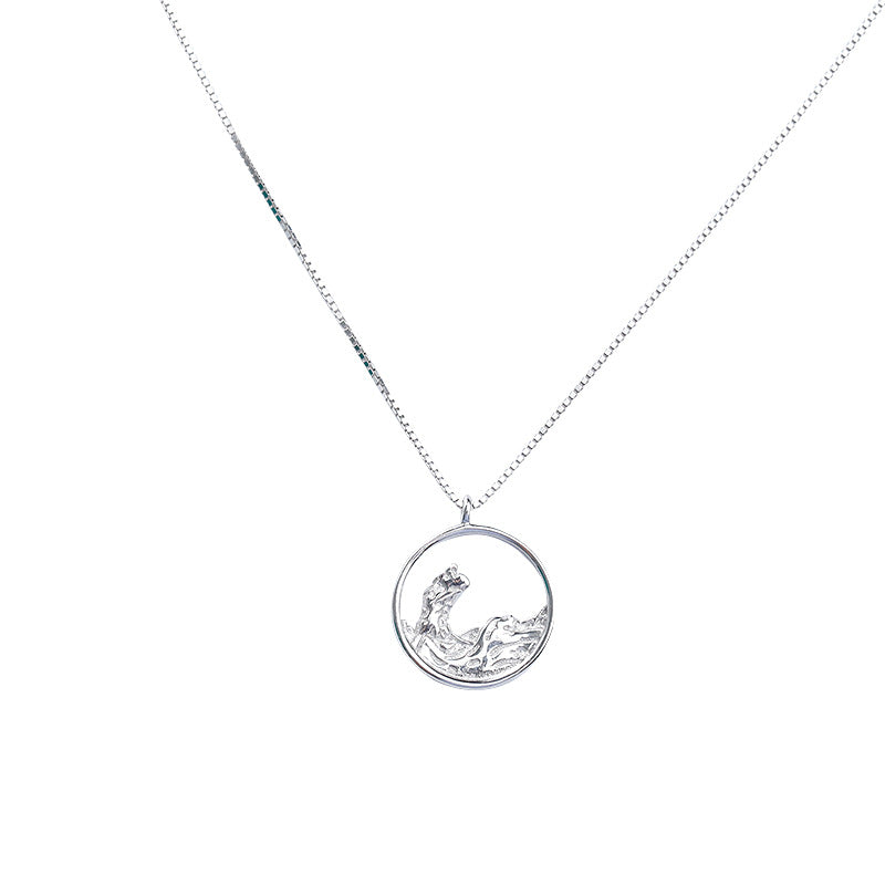 A Meaningful Korean Style Couple Necklace with Collarbone Chain ...