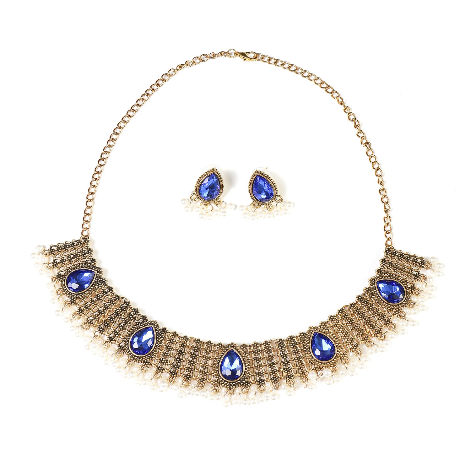 Exotic Gemstone Necklace Set for Elegant Evenings and Weddings, Vintag ...