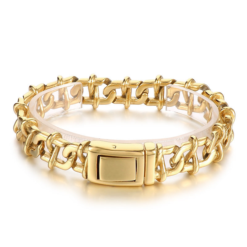 Men's Retro Titanium Steel Bracelet with Niche Temperament Infinite Sy ...