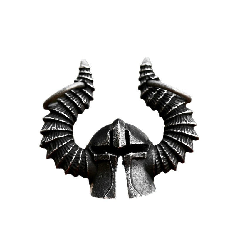 Retro Hip-Hop Titanium Steel God of War Helmet Pendant for Men - Whole ...
