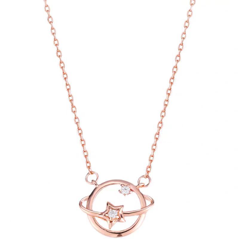 Planderful Shop Sterling Silver Planet Necklace 925