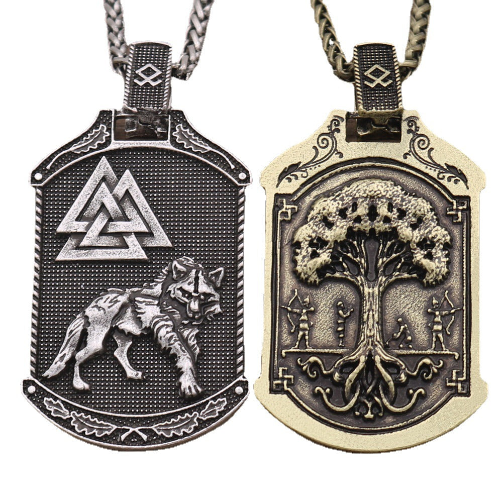 Viking Odin Lion and Eagle Totem Necklace - Norse Legacy Collection ...